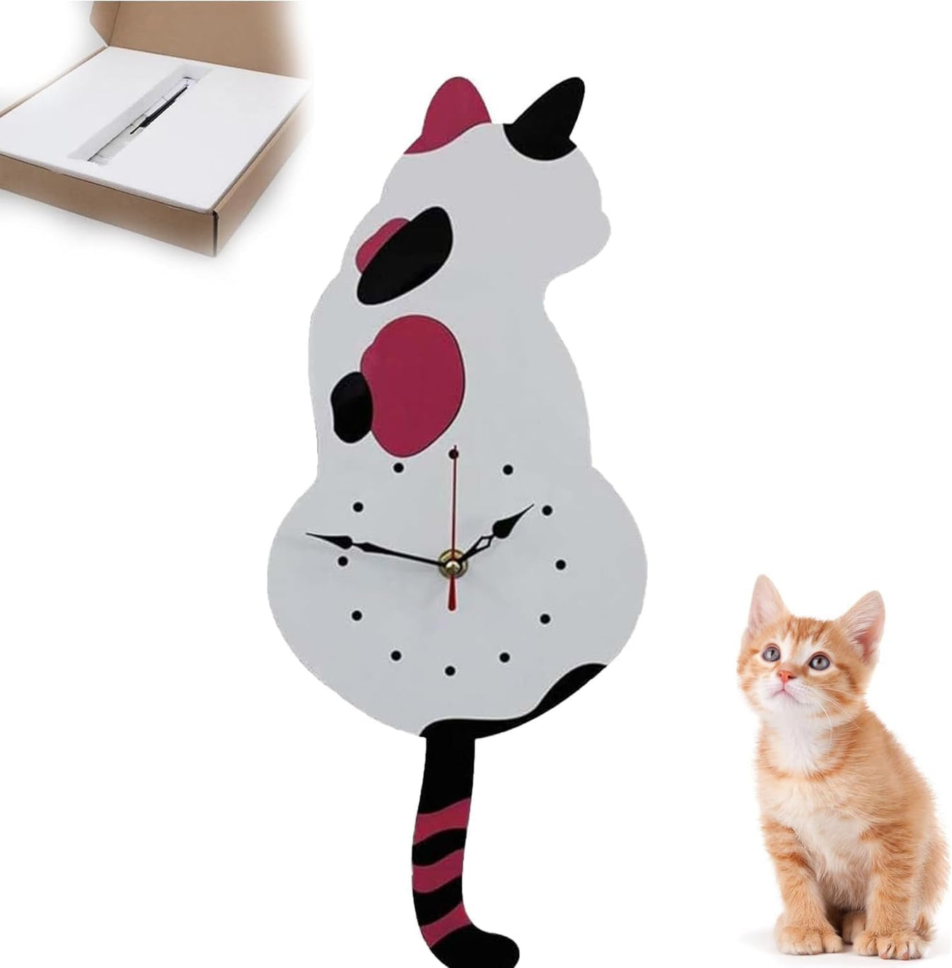 Creative Cute Cat Clock With A Movable Tail – unitmotor