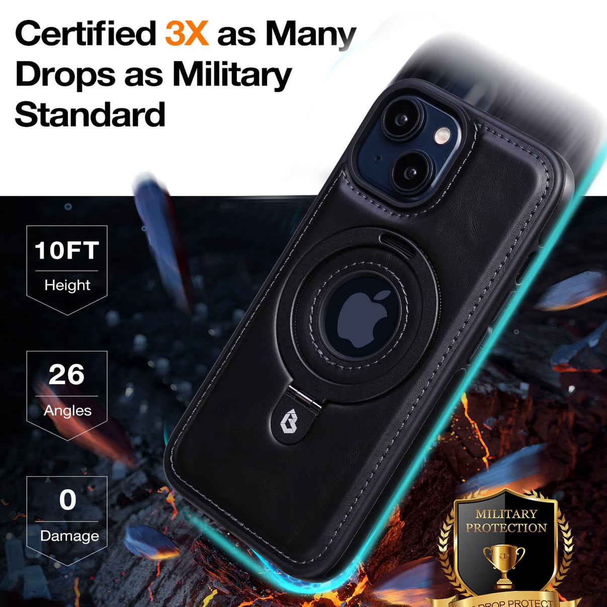 Luxurious Invisible Stand iPhone Case-unitmotor™